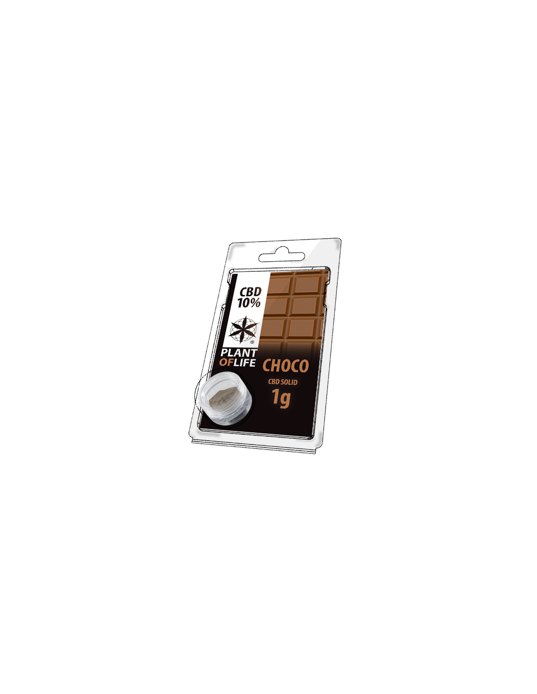 Solid Chocolat CBD 10% PLANT OF LIFE – 1g